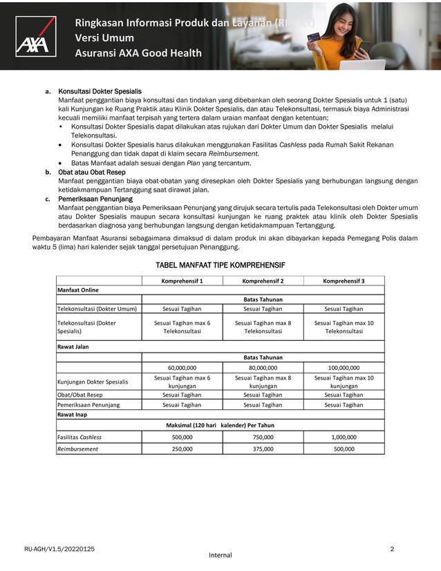 Asuransi AXA Good Health - AXA