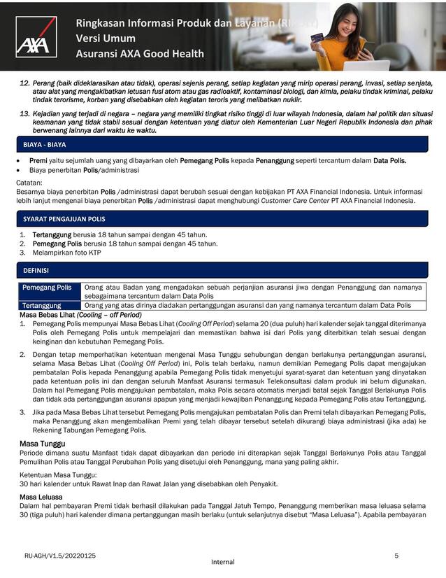 Asuransi AXA Good Health - AXA